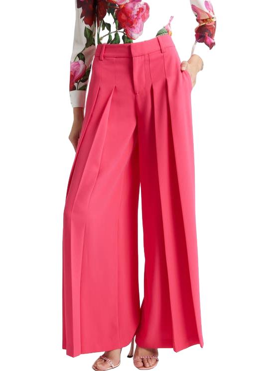 ALICE + OLIVIA Blaire Pleated Wide-Leg Pants